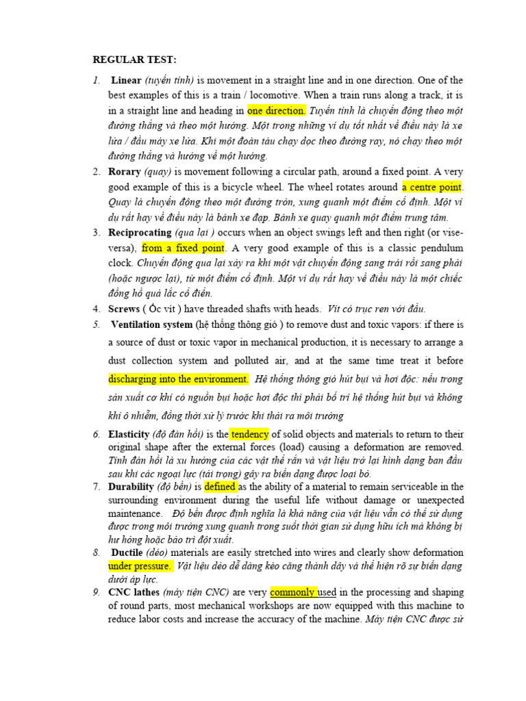 REGULAR TEST-dap An | PDF