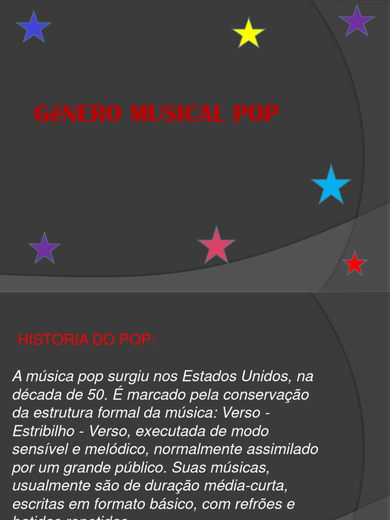 GêNERO MUSICAL POP | PDF | Música pop | Música popular
