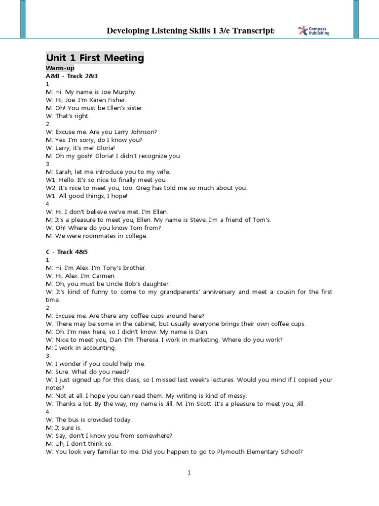 DLS 1 3e Transcripts | PDF | Smartphone | Telephone