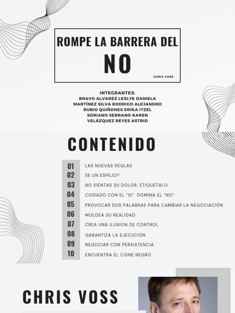 Presentación de Libro - Rompe La Barrera Del No - de Chris Voss | PDF | Las emociones | Empatía