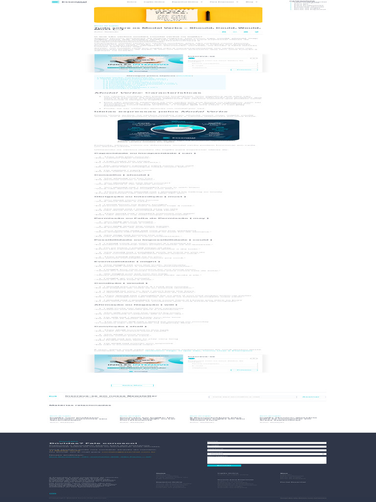 Tudo Sobre Os Modal Verbs - Should, Could, Would, Must (... ) | PDF | Espanhol (idioma ...