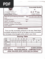 STAI Scoring Manual | PDF