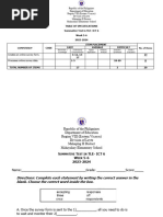 TLE-ICT 6 - Answer Sheet - 1st QUARTER SUMMATIVE TEST | PDF