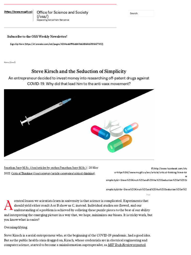 Steve Kirsch and Vaccine Misinformation | PDF | Virus