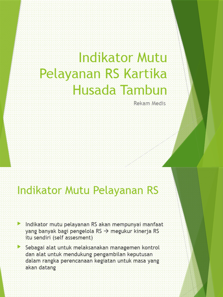 Contoh KPI Mar Rekam Medis 2020 | PDF