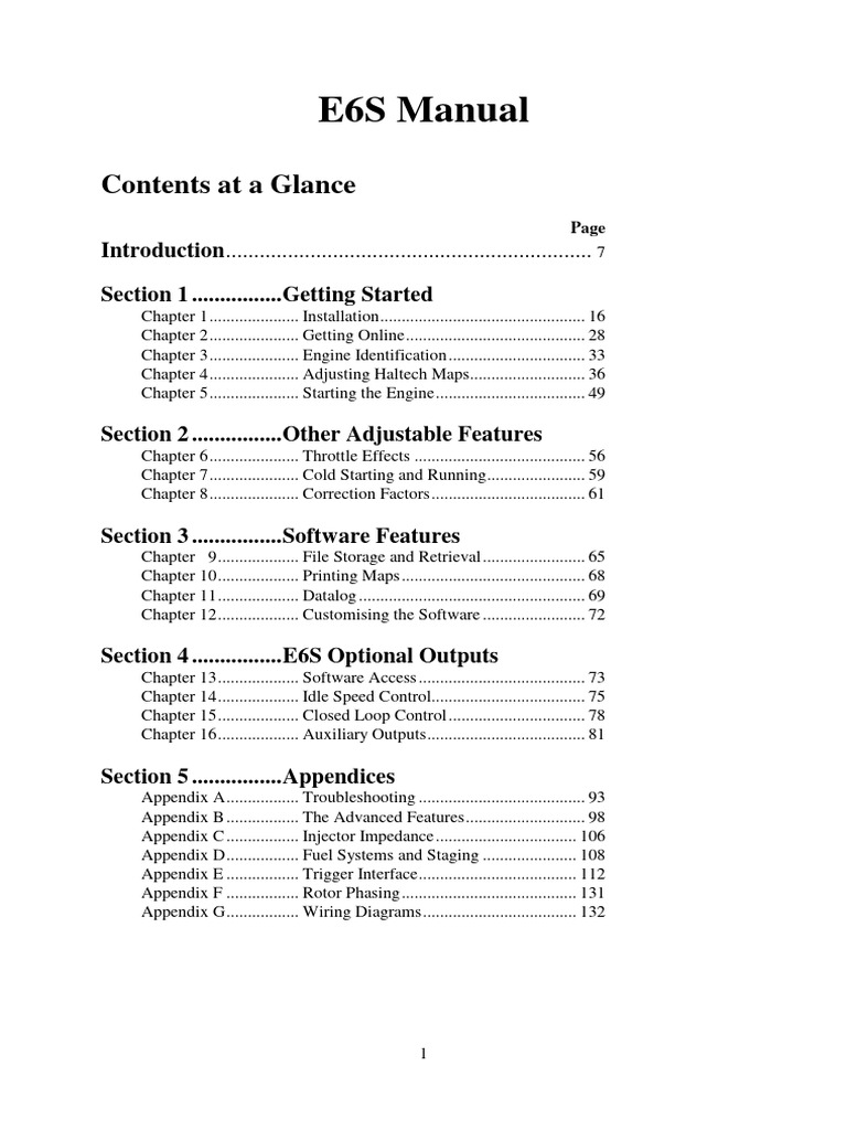 Haltech E6S User Manual | PDF | Throttle | Fuel Injection