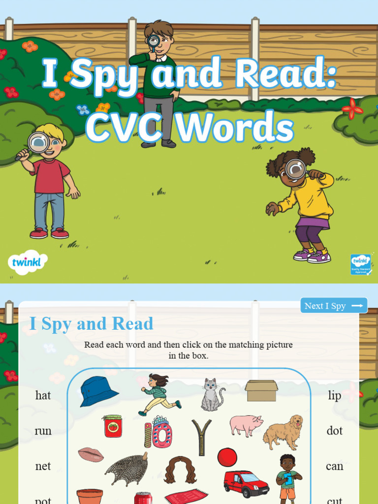 T E 2551069 I Spy and Read CVC Words Activity PowerPoint Ver 6 | PDF