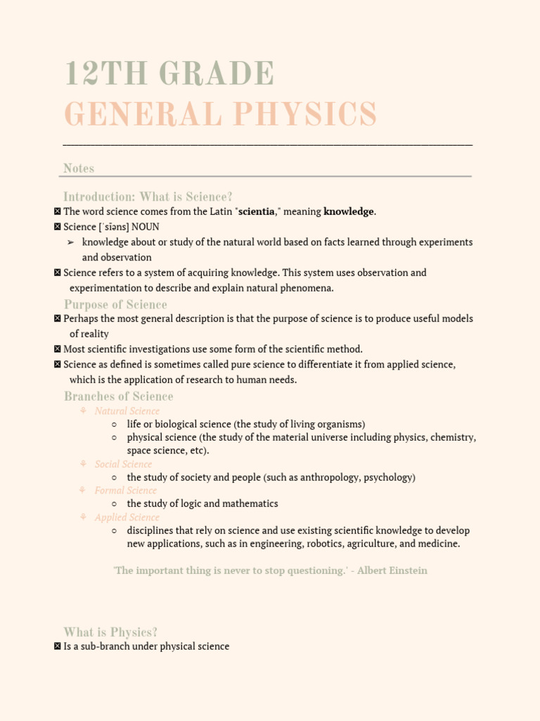 General Physics Reviewer | PDF | Observational Error | Science
