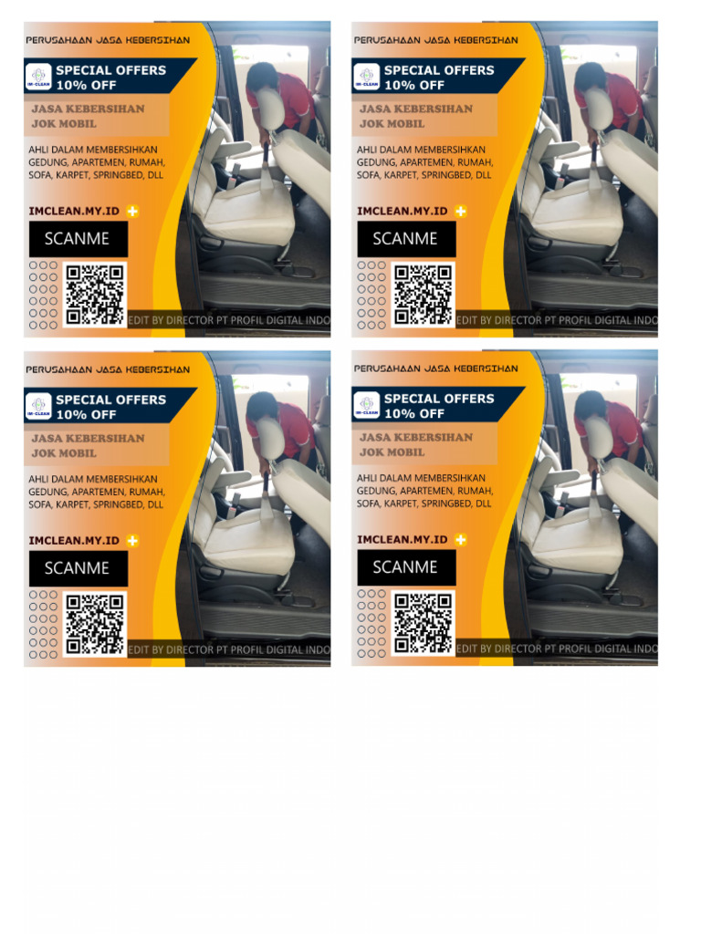 Print Sofa Mobil Flyer Kotak | PDF