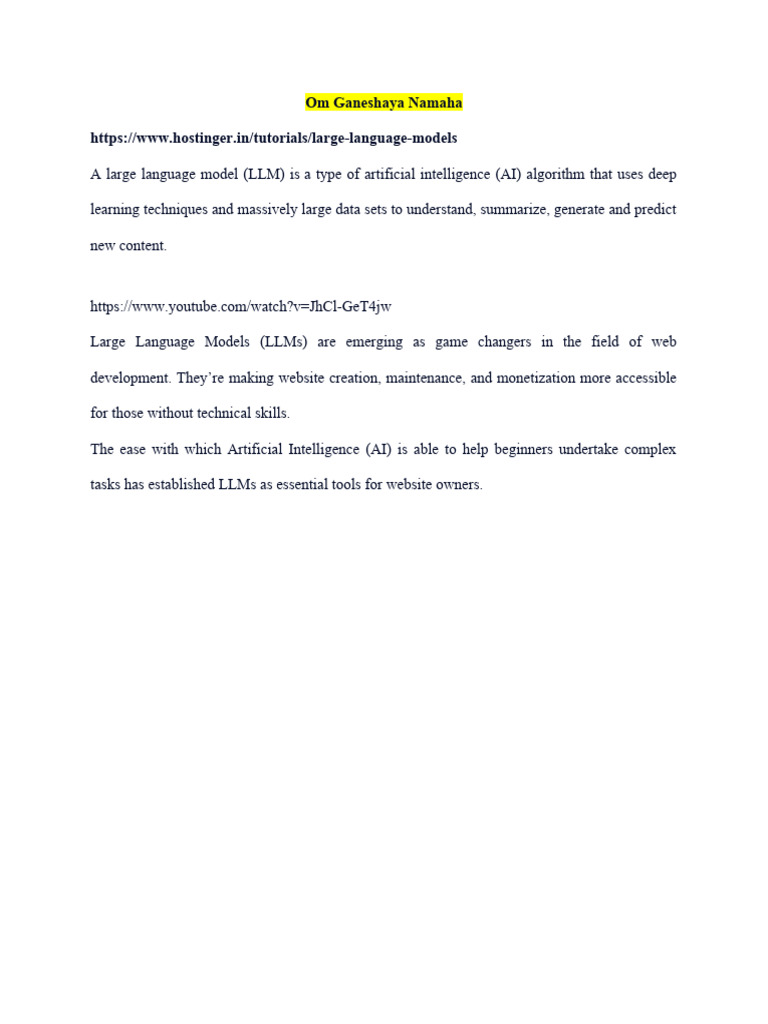 LLMs: Empowering Non-Tech Web Creators | PDF | Art