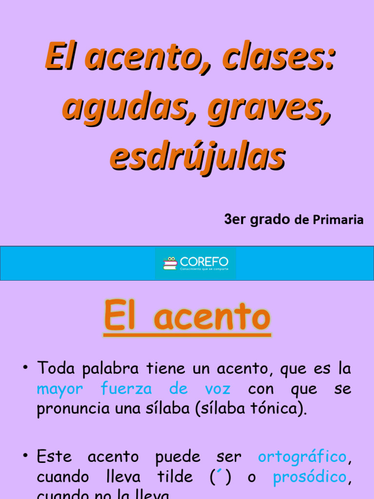 Clases de Acento en Palabras | PDF