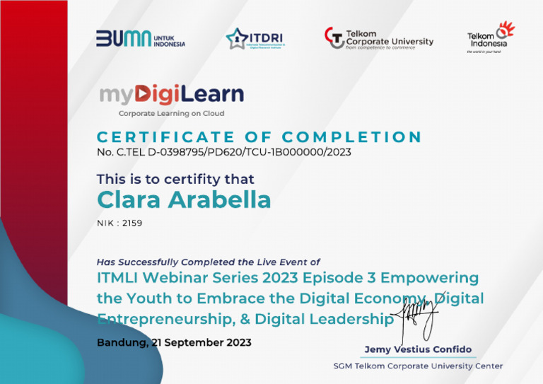 Sertifikat DigiLearn | PDF