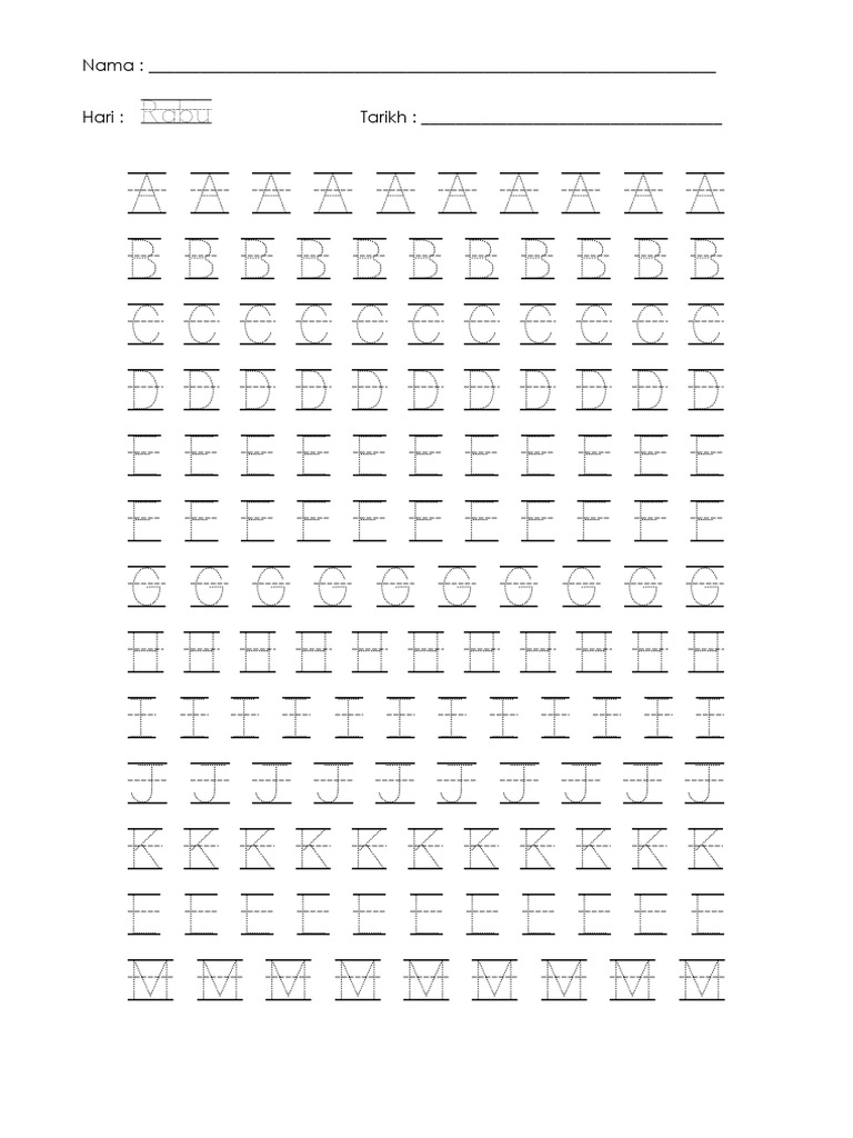 Latihan Tulisan ABC | PDF