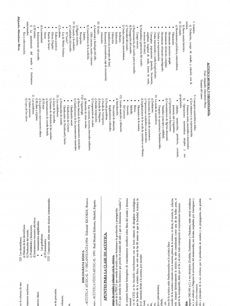 Apuntes de Acústica Musical | PDF