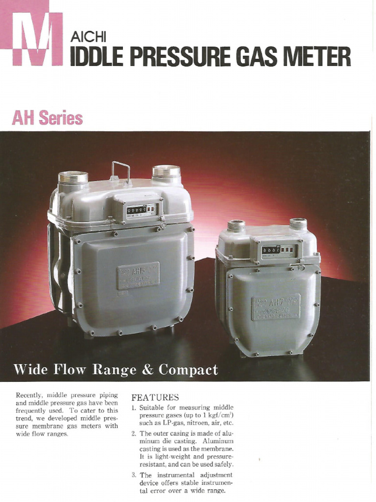 Gas Meter Aichi AH Series | PDF