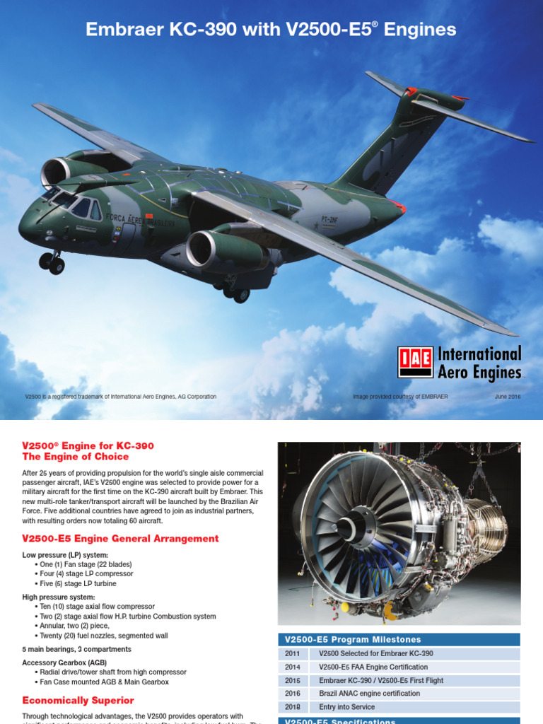 V2500 E5 Product Card 060716 | PDF | Mechanical Engineering | Aircraft