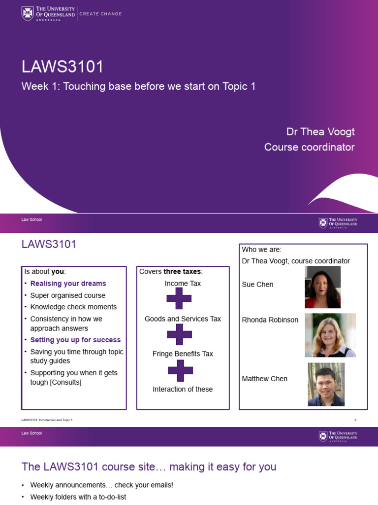 Topic 1 - Lecture Slides | PDF | Taxes | Tax Deduction