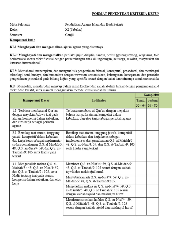 New Format KKM Excel - Sma | PDF | Kajian Bahasa Asing