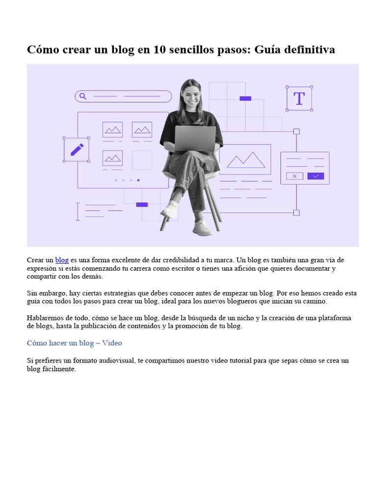 Cómo Crear Un Blog en 10 Sencillos Pasos | PDF | Negocios | Relaciones ...