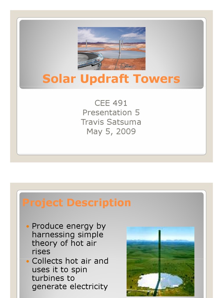 Solar Updraft Towers: Renewable Energy Solution | PDF | Physical ...