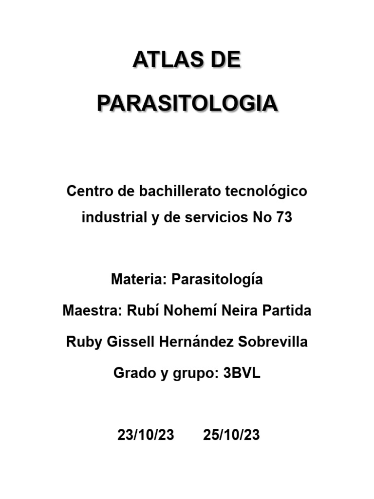 Atlas de Parasitos | PDF | Enfermedades y trastornos | Gastroenterología