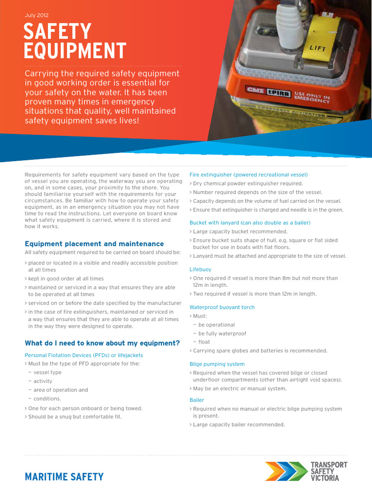 Safety Equipment Factsheet | PDF | Manufactured Goods | Equipment
