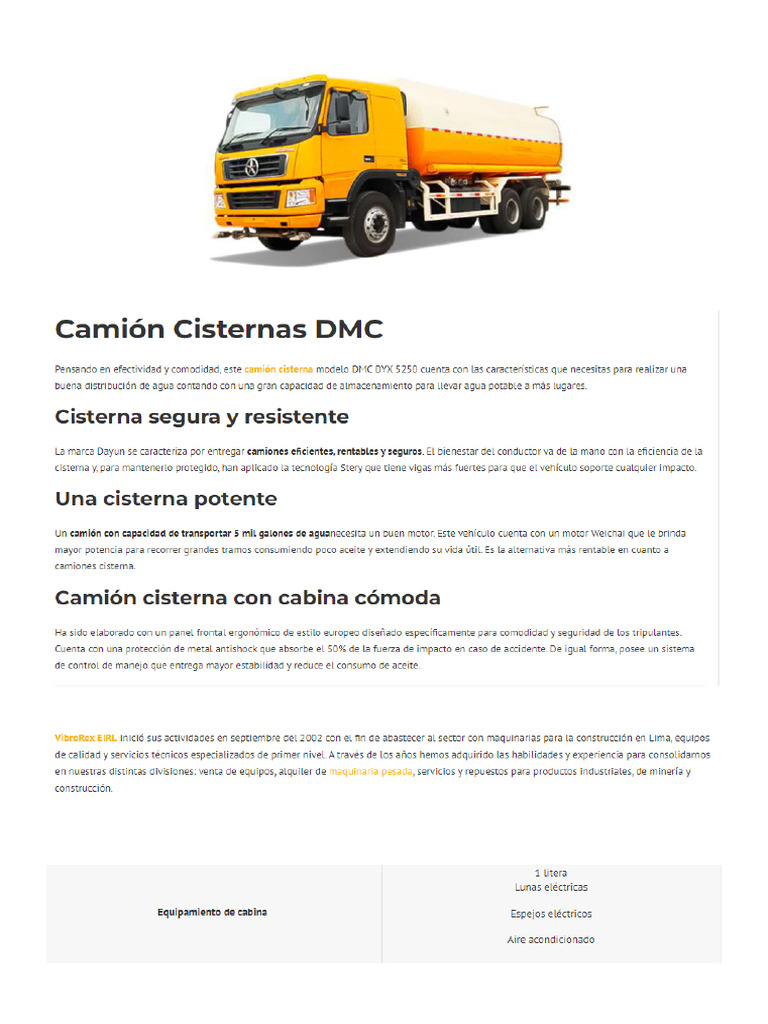 Cisterna Dyx 5250 | PDF