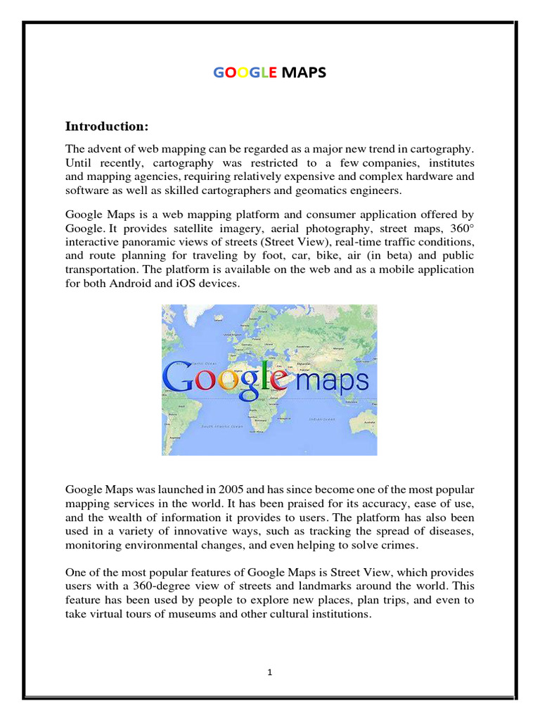 Google Maps! | PDF | Cartography | Information Technology