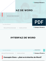 Sesión 01 - Word Básico - Interfaz de Word | PDF | Ventana (informática) | Botón (Computación)