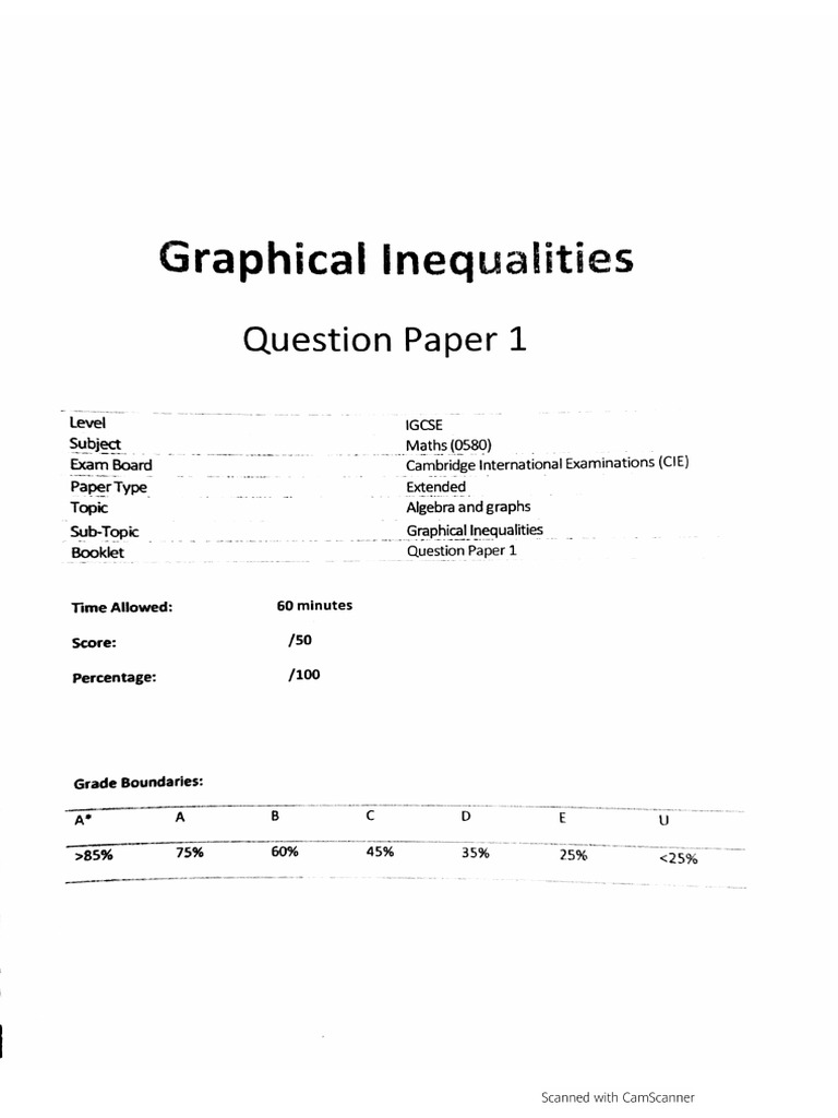 (PAPER 1) Graphical Inequalities | PDF