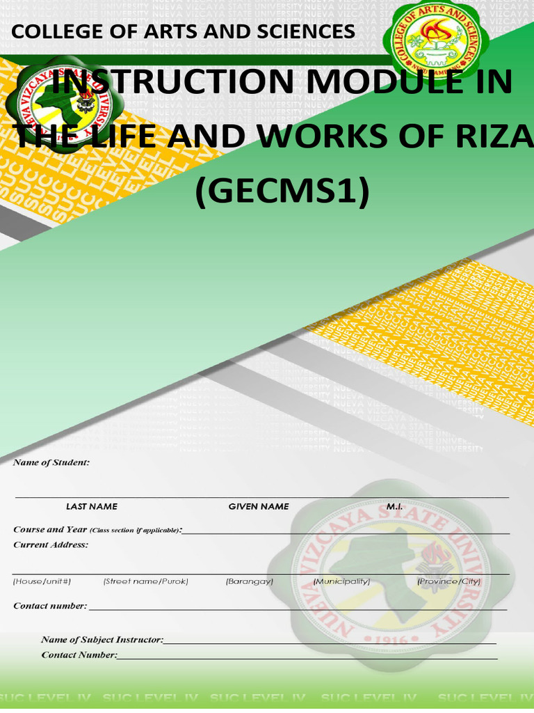 The Life and Works of Rizal MODULE 1 17 | PDF | Critical Thinking | Philippines