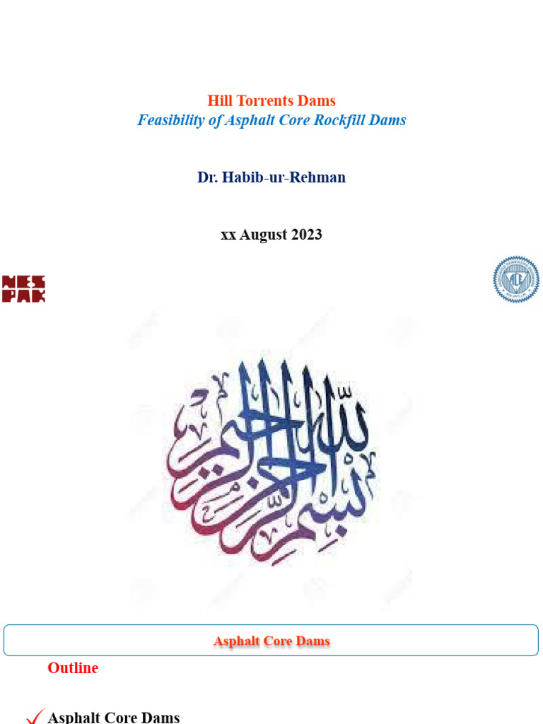 Asphalt Core Dams | PDF | Dam | Geotechnical Engineering