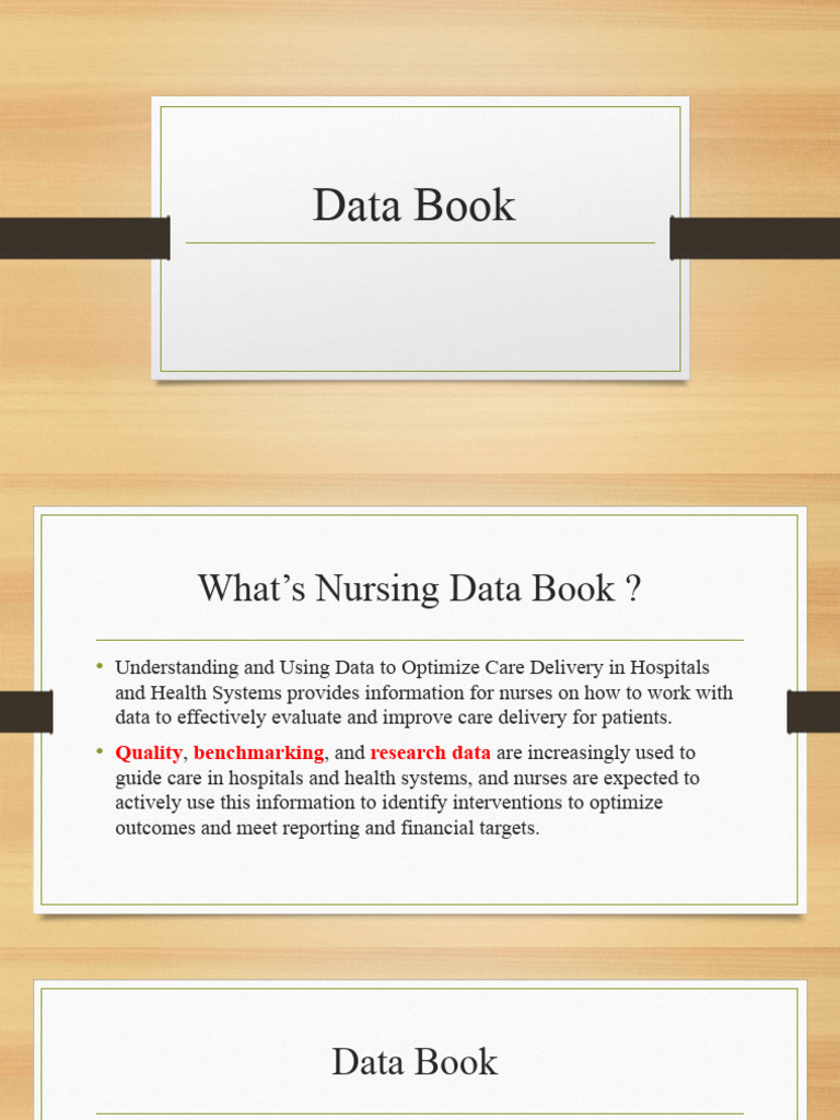 Data Book | PDF | Nursing | Performance Indicator
