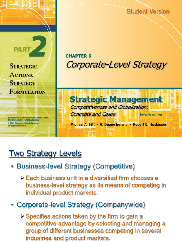 Chapter 6-Corporate Strategy - Modified | PDF | Dividend ...