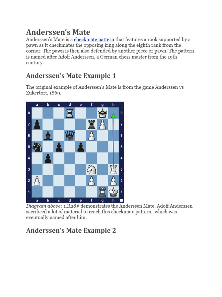Anderssen's Mate | PDF