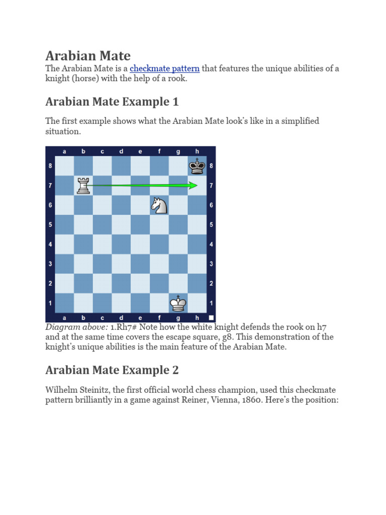 Arabian Mate | PDF