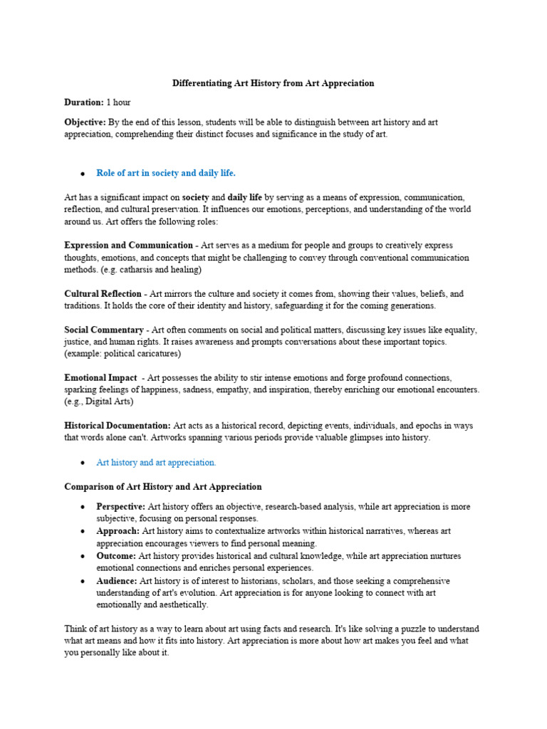 Differentiating Art History From Art Appreciation | PDF | Leonardo Da ...