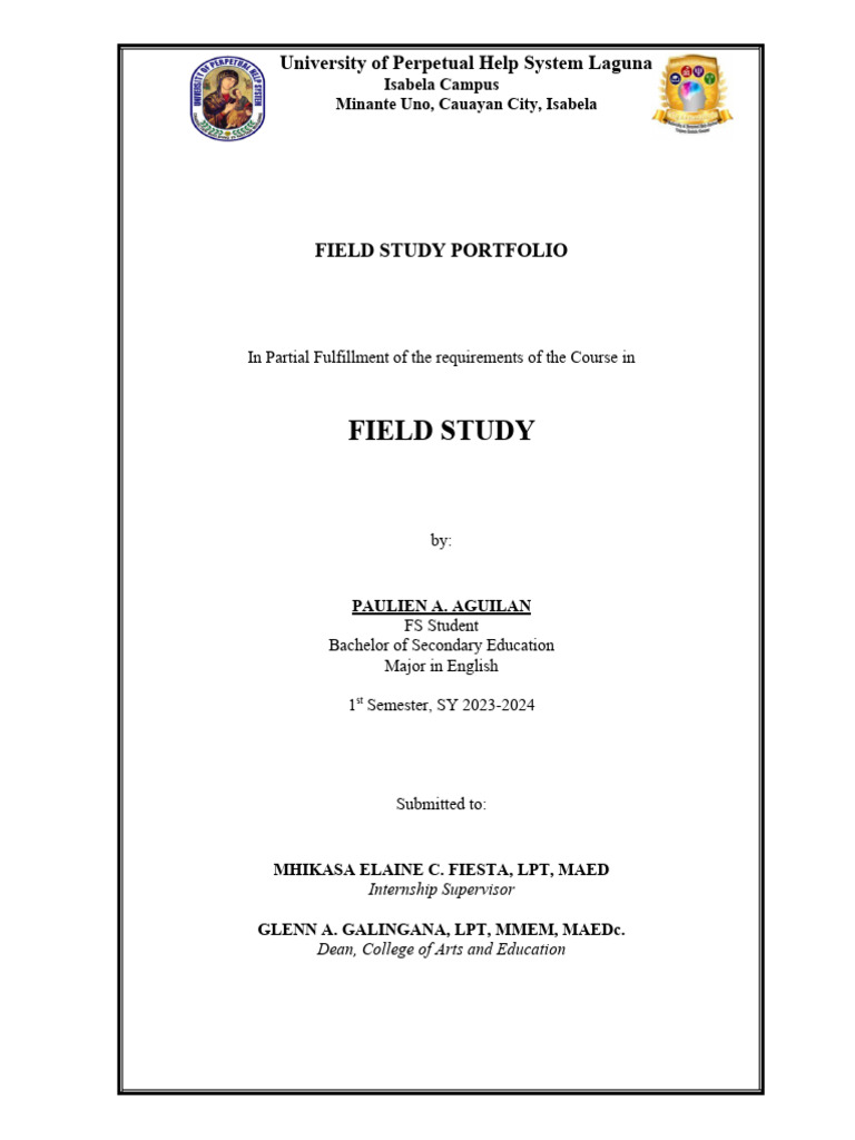 FS1 and FS2 Portfolio | PDF | Teachers | Learning