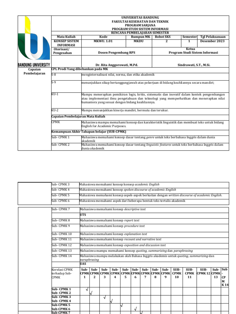 RPS - EAP English For Academic Purposes | PDF