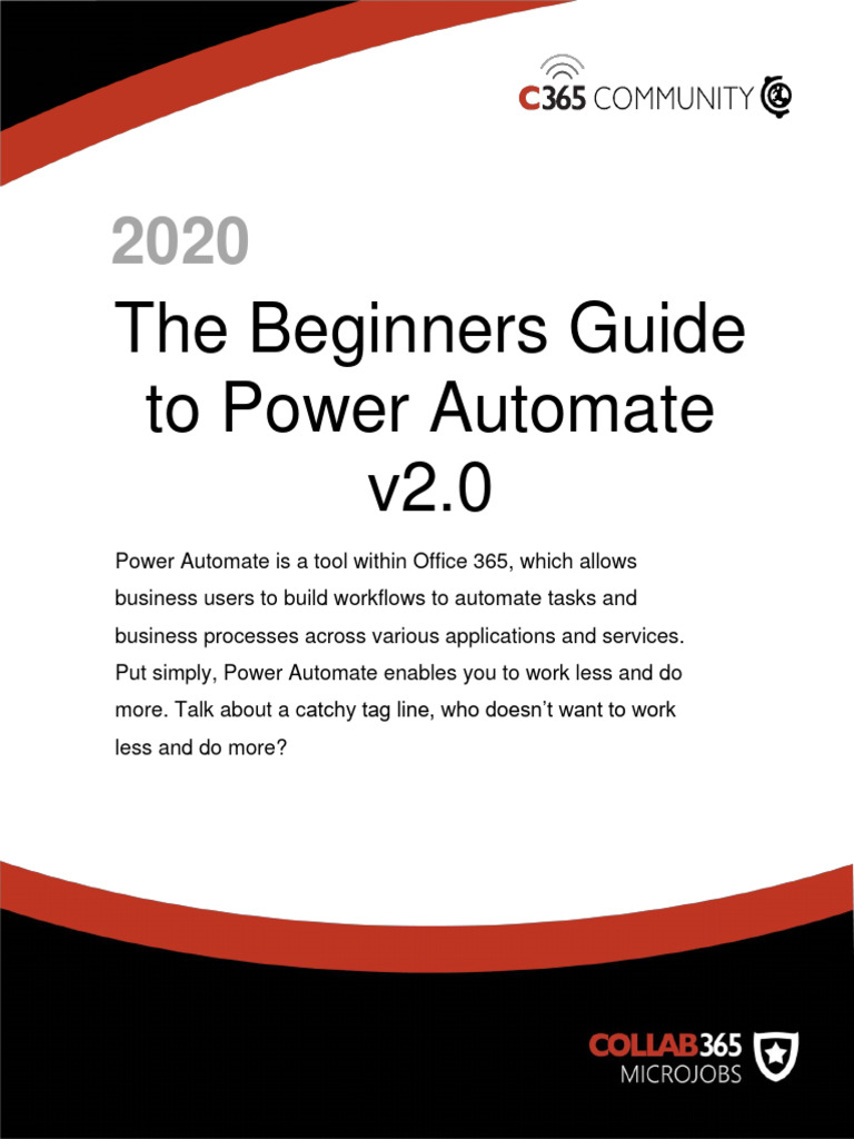 The Beginners Guide To Power Automate v2.0 | PDF | Variable (Computer ... The Beginners Guide To Power Automate v2.0 | PDF | Variable (Computer ...