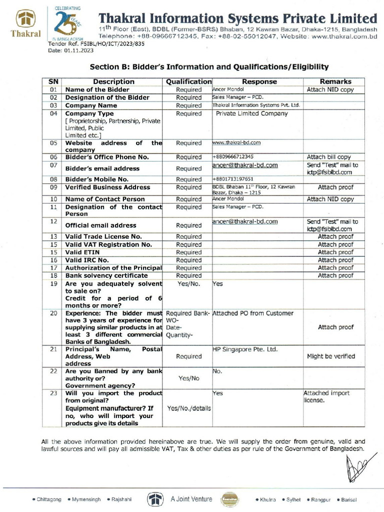 Revised Financial Offer | PDF