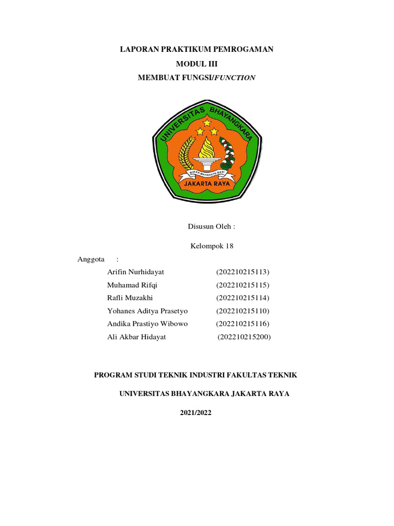 Laporan Praktikum Pemrogaman 3 | PDF | Teknologi & Rekayasa Laporan Praktikum Pemrogaman 3 | PDF | Teknologi & Rekayasa