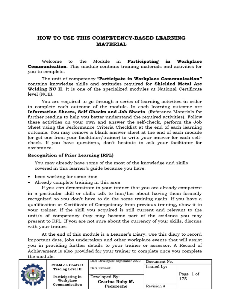 1 Participate in A Work Place Communication | PDF | Communication ...