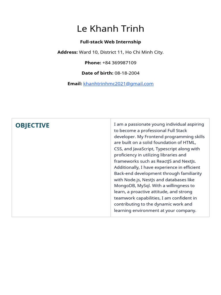 Le Khanh Trinh | PDF | Computing | Software Engineering