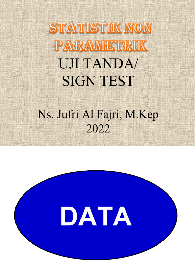 Statistik Non Parametrik - Uji Tanda Sign Test | PDF