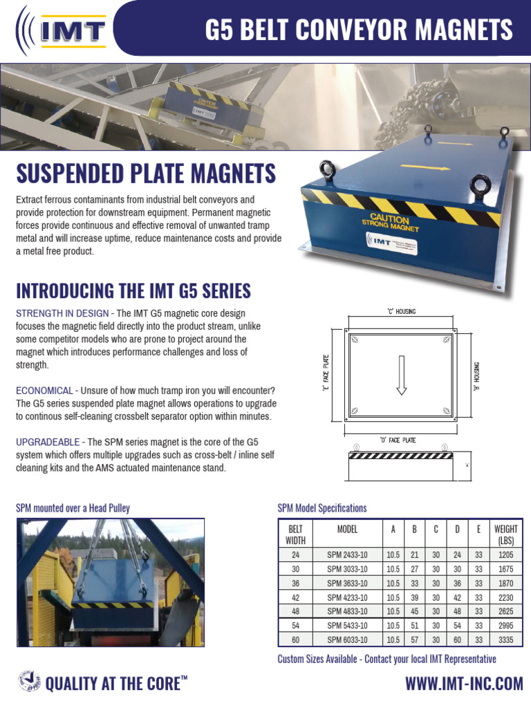 IMT G5 Suspended Plate Magnets | PDF | Belt (Mechanical) | Magnet