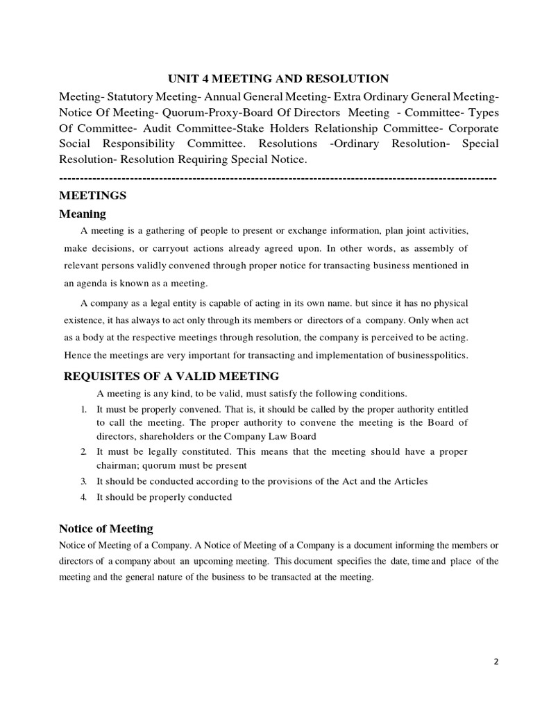 Meetings | PDF | Corporate Social Responsibility | Committee