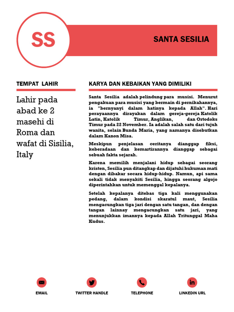 Santa Sesilia | PDF | Agama & Spiritualitas