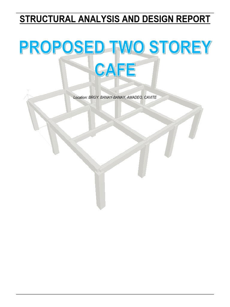 Structural Analysis for Two Storey Cafe | PDF | Structural Steel ...
