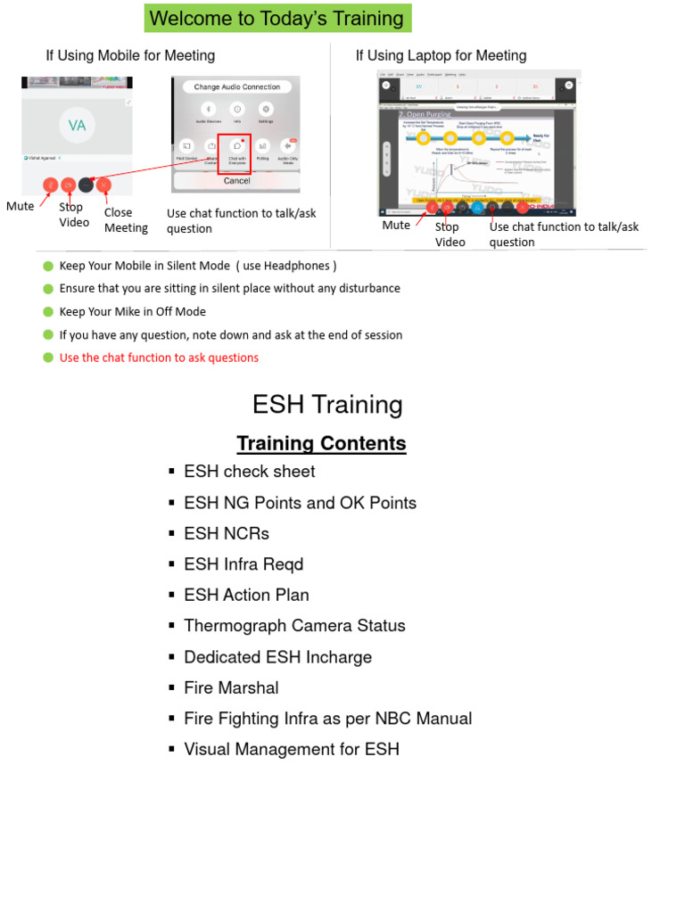 ESH Training Manual | PDF | Fire Safety | Pipe (Fluid Conveyance)